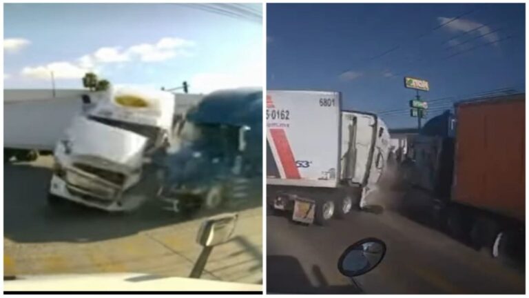 Dos tráileres chocan en Tijuana; video del momento - UnoTV