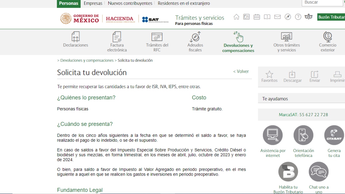 Devolución del IVA: ¿cómo pedir la devolución de saldo a favor al SAT ...