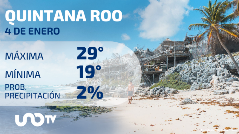Clima en Quintana Roo para el 4 de enero de 2024 - UnoTV
