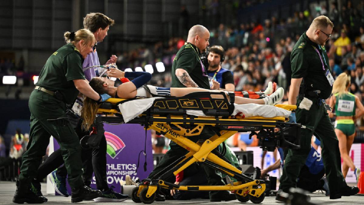 Atleta francesa sufre fractura expuesta en competencia mundial- UnoTV