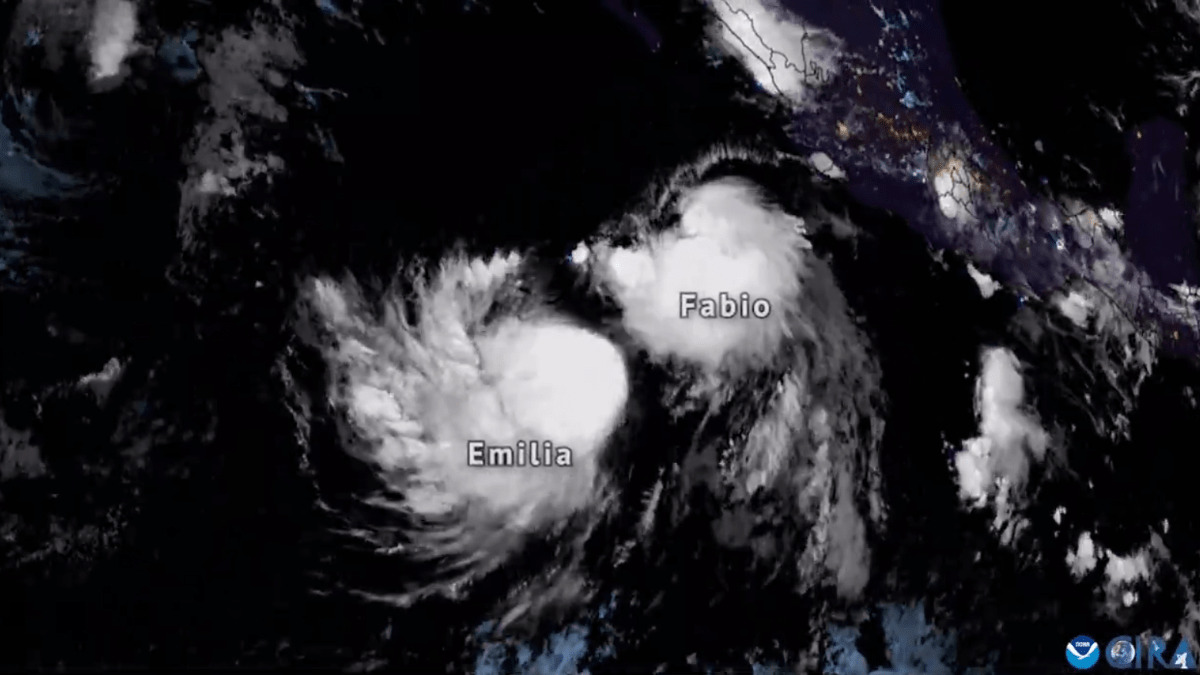 ¿Qué es el efecto Fujiwhara? Así se ve la "danza" de los ciclones Emilia y Fabio- UnoTV
