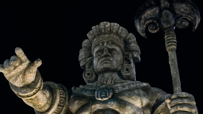 Inauguran estatua del Dios Chaac en Telchac, Yucatán - UnoTV