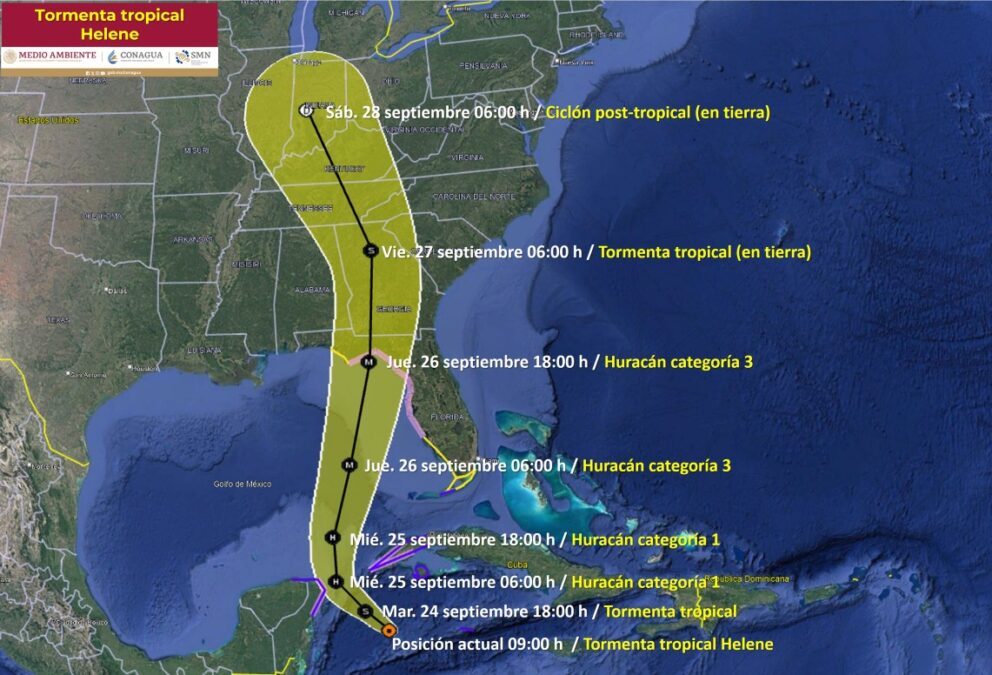 Huracán Helene: ¿cómo seguir su trayectoria con el celular? - UnoTV