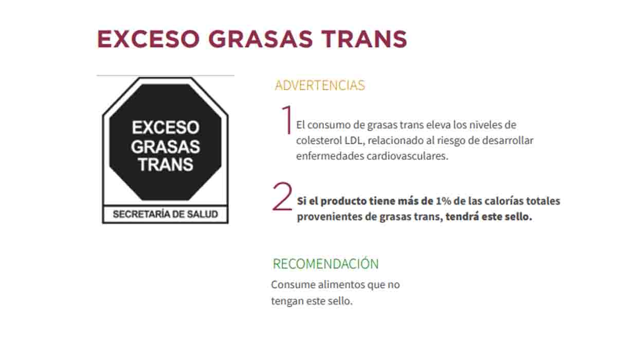 Significado de las etiquetas de alimentos: exceso de calorías, azúcares ...