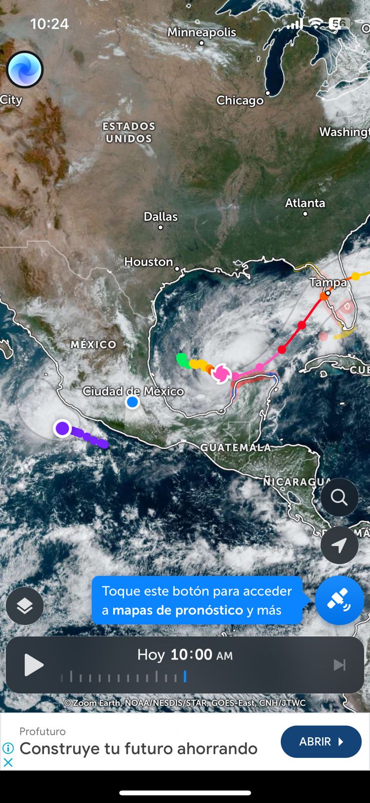 Huracán Milton: sigue su trayectoria en vivo en el celular - UnoTV
