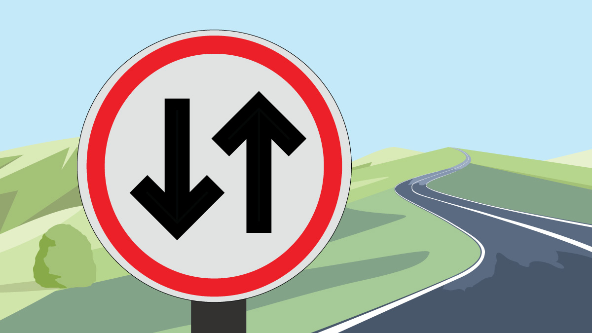 ¿Qué significan las señales de tránsito con flechas opuestas que están ...