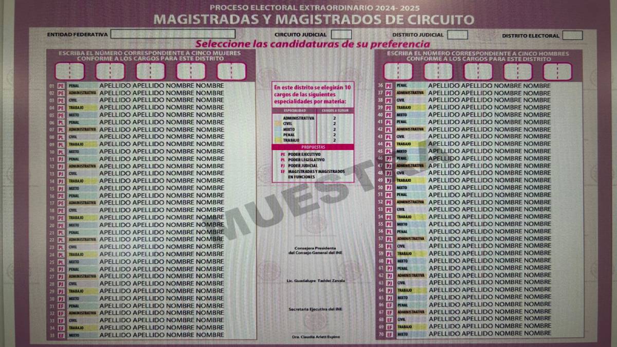 INE rechaza sobrenombres en boletas de elección judicial; busca equidad ...