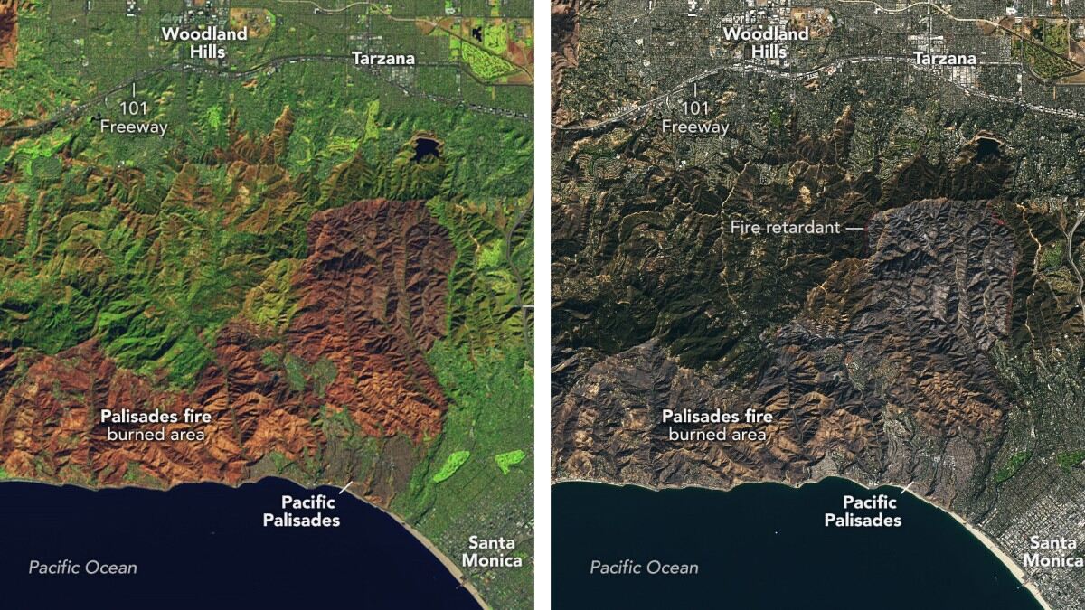 Incendios forestales en California: imágenes satelitales de la NASA - UnoTV