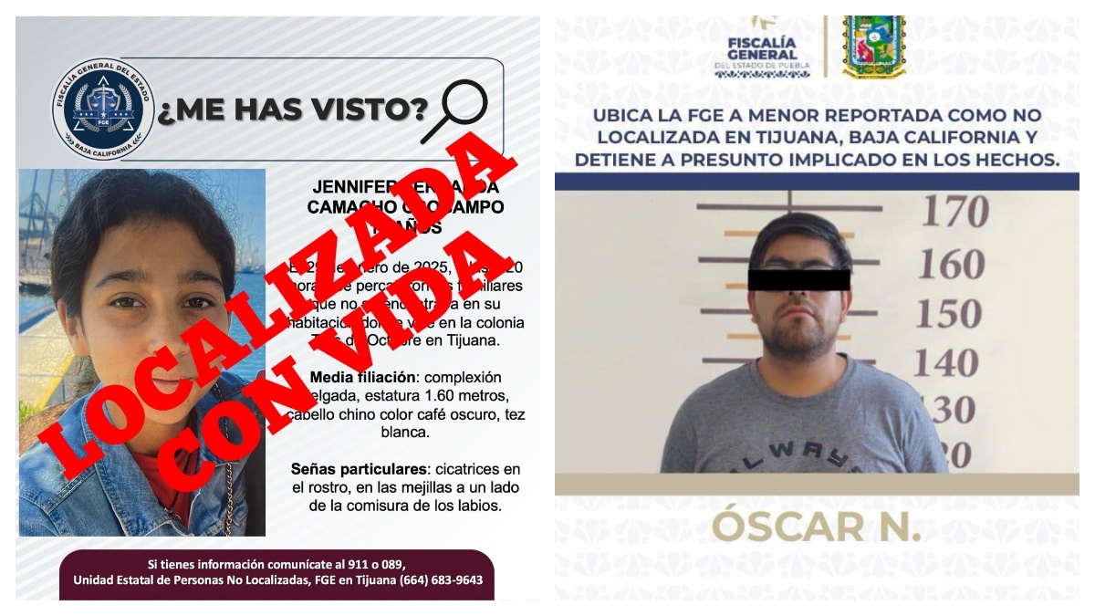 Hallan con vida a Jennifer Camacho en Puebla; su acompañante fue ...