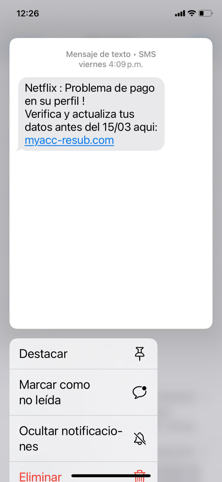 Si recibes este supuesto SMS de “Netflix”, no lo abras: es fraude - UnoTV