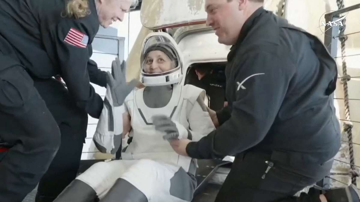 Astronautas regresan a la Tierra tras nueve meses varados en la EEI - UnoTV
