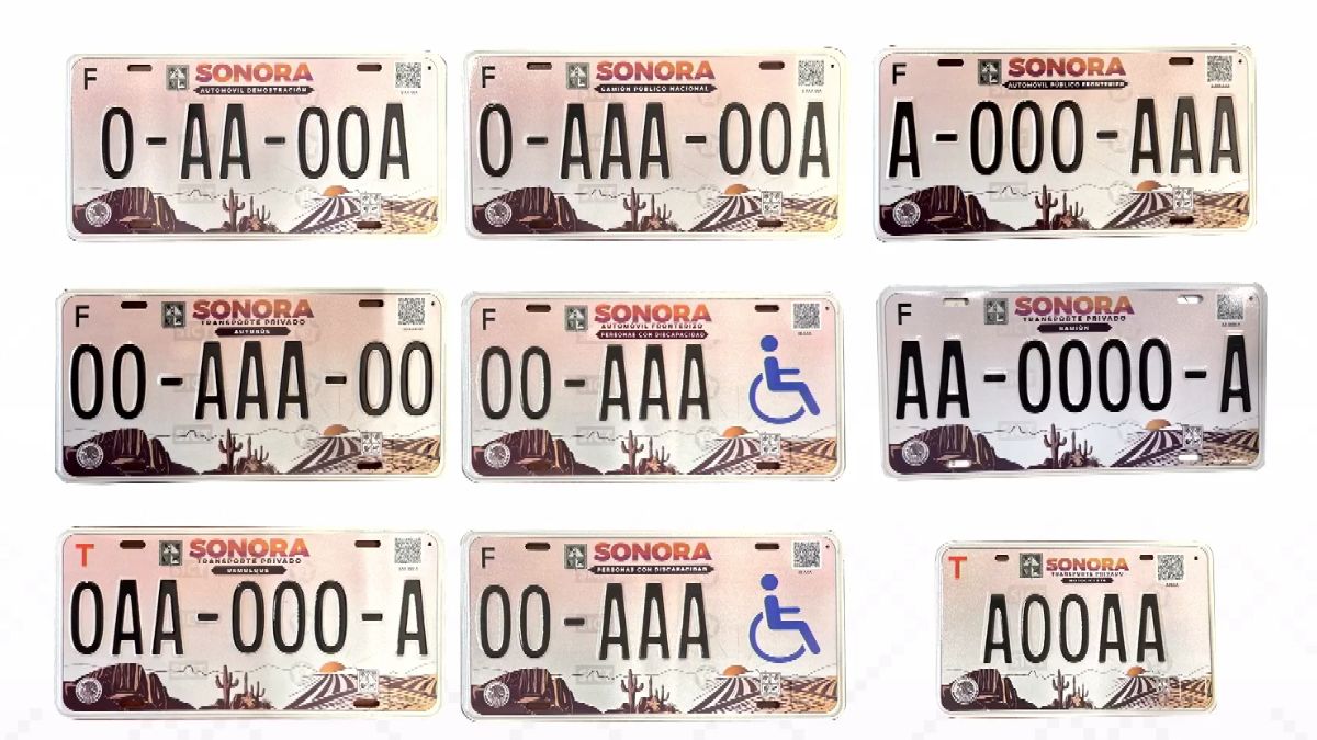 Nuevo diseño de placas vehiculares en Sonora: ve características y ...