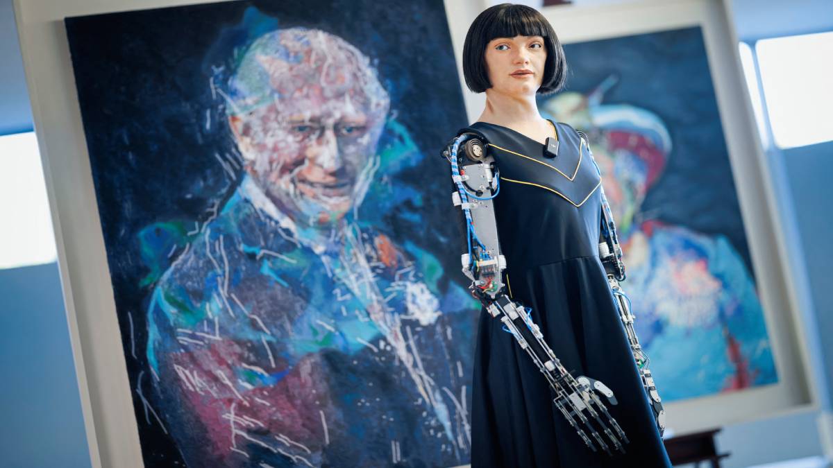 La robot Ai Da pinta este retrato del rey Carlos III - UnoTV